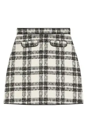 LK BENNETT Clarisse Checked Knit Skirt