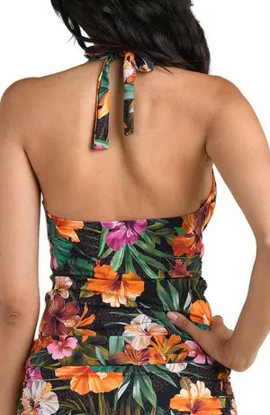 La Blanca Tropical Halter Tankini