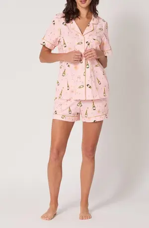 BEDHEAD PAJAMAS Print Short Jersey Pajamas - Pop Fizz Clink