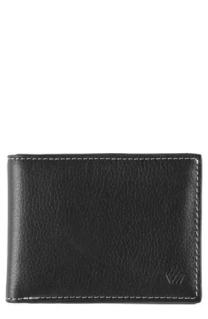 Johnston & Murphy Kingston Leather Bifold Wallet - Black Pebbled