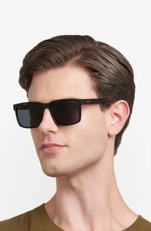 BOSS 57mm Navigator Sunglasses - Black/grey