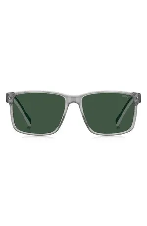 BOSS 57mm Navigator Sunglasses - Grey/green
