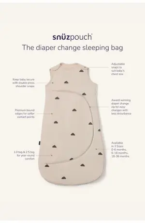 SNÜZ The Pouch 2.5 Tog Sleeping Bag - Sage/cross