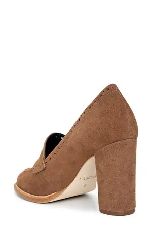 L'Agence Penny Loafer Suede Pumps