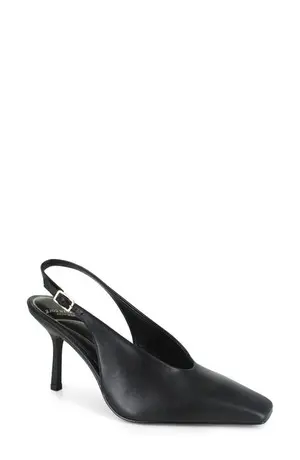 KENNETH COLE Aerial Slingback Pump - Black Leather