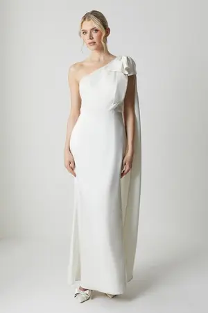 Coast One-shoulder Satin Wedding Gown