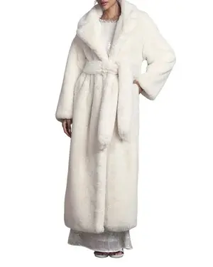 Coast Belted Longline Faux Fur Coat