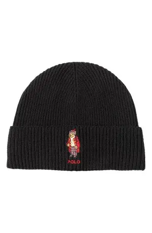 Polo Ralph Lauren Holiday Bear Beanie - Polo Black