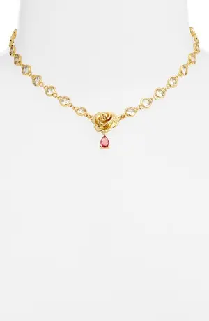 VIDAKUSH Blooming Rose Zirconia Necklace