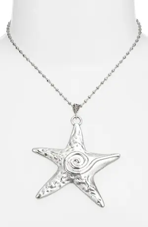VIDAKUSH Starfish Swirl Pendant Necklace