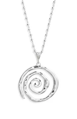 VIDAKUSH Swirl Pendant Necklace - Silver