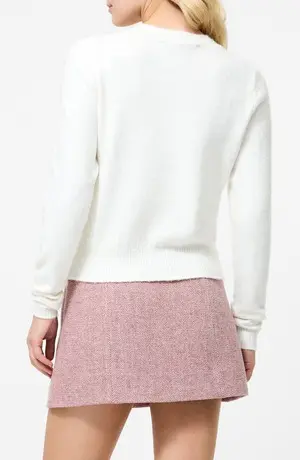 French Connection Ellie Crewneck Sweater - Porcelain Cream