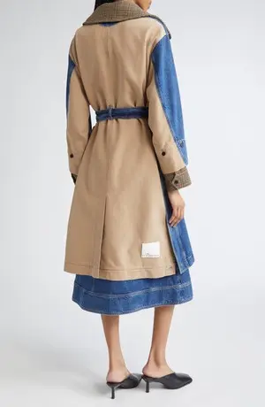 3.1 Phillip Lim Mixed Media Trench Coat