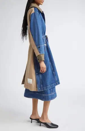 3.1 Phillip Lim Mixed Media Trench Coat