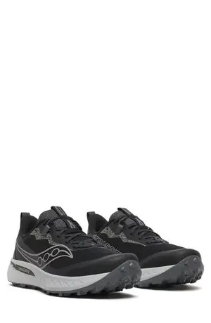 Saucony Peregrine Trail Running Shoe - Black/shadow