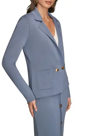 Donna Karan New York Double-breasted Knit Blazer - Tempest
