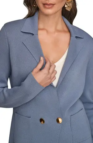 Donna Karan New York Double-breasted Knit Blazer - Tempest