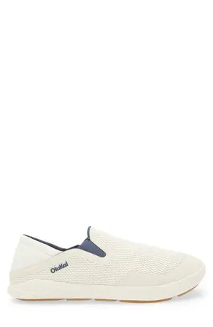 Olukai Moku Slip-on Sneakers - White Sand/trench Blue