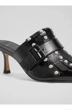 LK BENNETT Studded Mules - Black