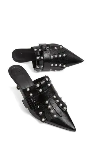LK BENNETT Studded Mules - Black