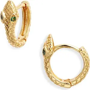 CHILD OF WILD Zephry Snake Huggie Earrings - Gold