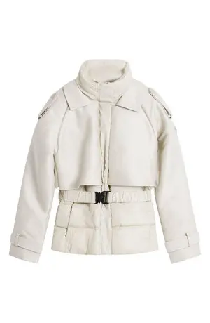 Desigual Hybrid Padded Jacket - Pale Beige