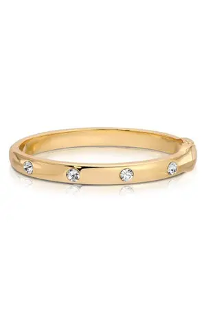 Ettika Studded Crystal Bangle - Gold