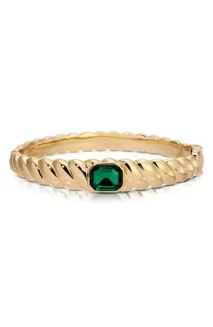 Ettika Twisted Cuff Bracelet - Green