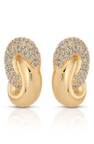 Ettika Knot Pavé Stud Earrings