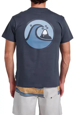 Quiksilver Jungle Wave Graphic T-shirt - Navy