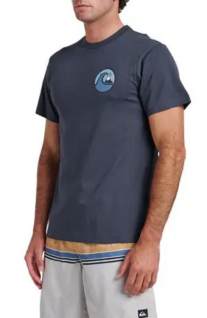 Quiksilver Jungle Wave Graphic T-shirt - Navy