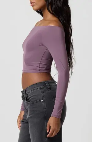 FLORENCE BY MILLS Softie Flex Long Sleeve Top - Black Plum