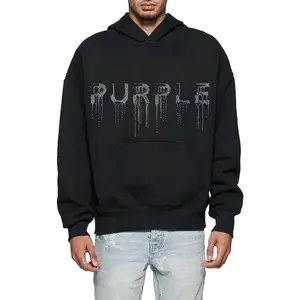 Purple Brand Drop Shoulder Sweatshirts Hoodies For Men