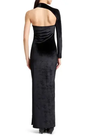 MARCELLA Manhattan One-shoulder Velvet Gown