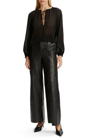 Bardot Landen Split Neck Top