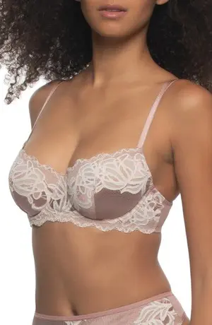 Felina Amelie Underwire Balconette Bra - Dried Petal