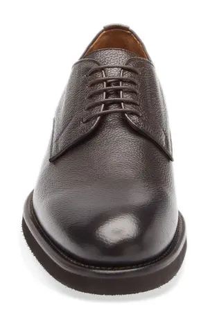Nordstrom Italian Collection Collodi Plain-toe Derby - Dark Brown Leather