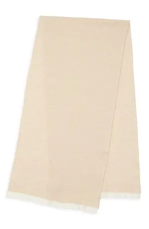 Nordstrom Lightweight Wool & Cashmere Wrap - Beige- White