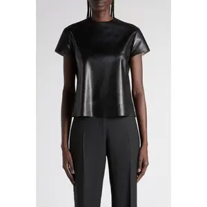 TOM FORD Napa Leather T-shirt - Black