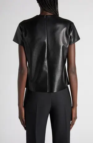TOM FORD Napa Leather T-shirt - Black