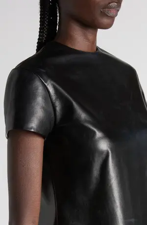 TOM FORD Napa Leather T-shirt - Black