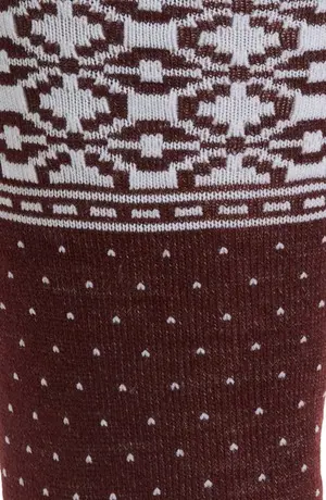 Nordstrom Fair Isle Wool-blend Socks - Burgundy