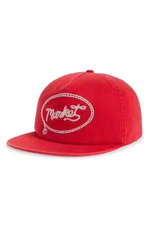 MARKET Lasso Lockup Snapback Baseball Cap - Salsa