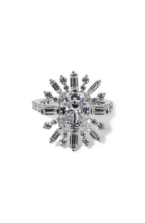 Nadri Stellar Halo Ring - Rhodium
