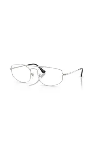 Ray-ban 58mm Irregular Optical Glasses - Silver