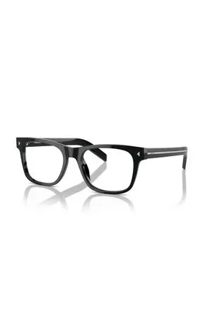 Prada 54mm Rectangle Optical Glasses - Black