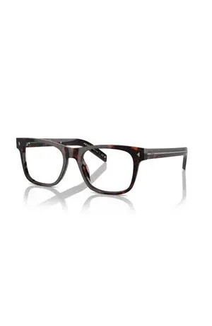 Prada 54mm Rectangle Optical Glasses - Tortoise