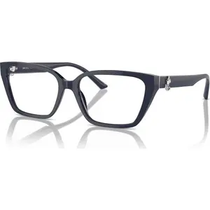 JIMMY CHOO 55mm Cat Eye Optical Glasses - Blue