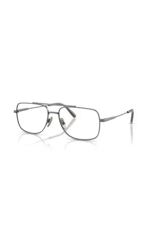 Ray-ban 58mm Square Full Rim Eyeglasses - Silver