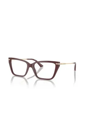 JIMMY CHOO 55mm Cat Eye Eyeglasses - Red
